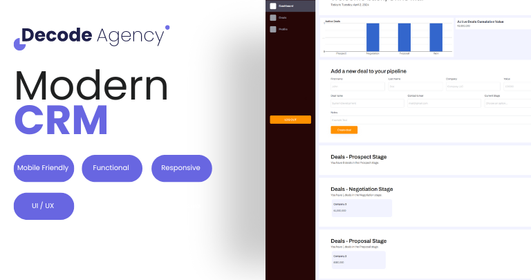 Modern CRM Template | Bubble